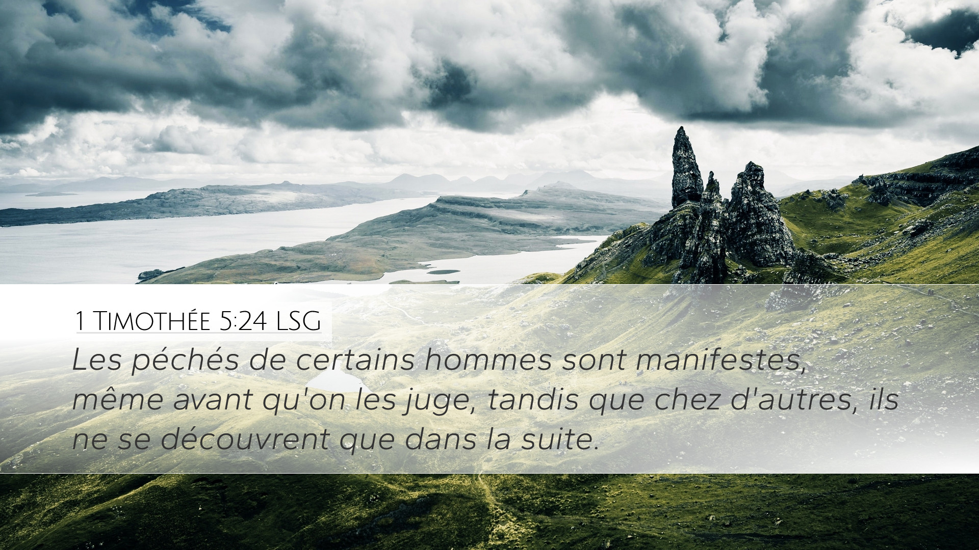 1 Timothée 5:24 LSG Desktop Wallpaper - Les péchés de certains hommes ...
