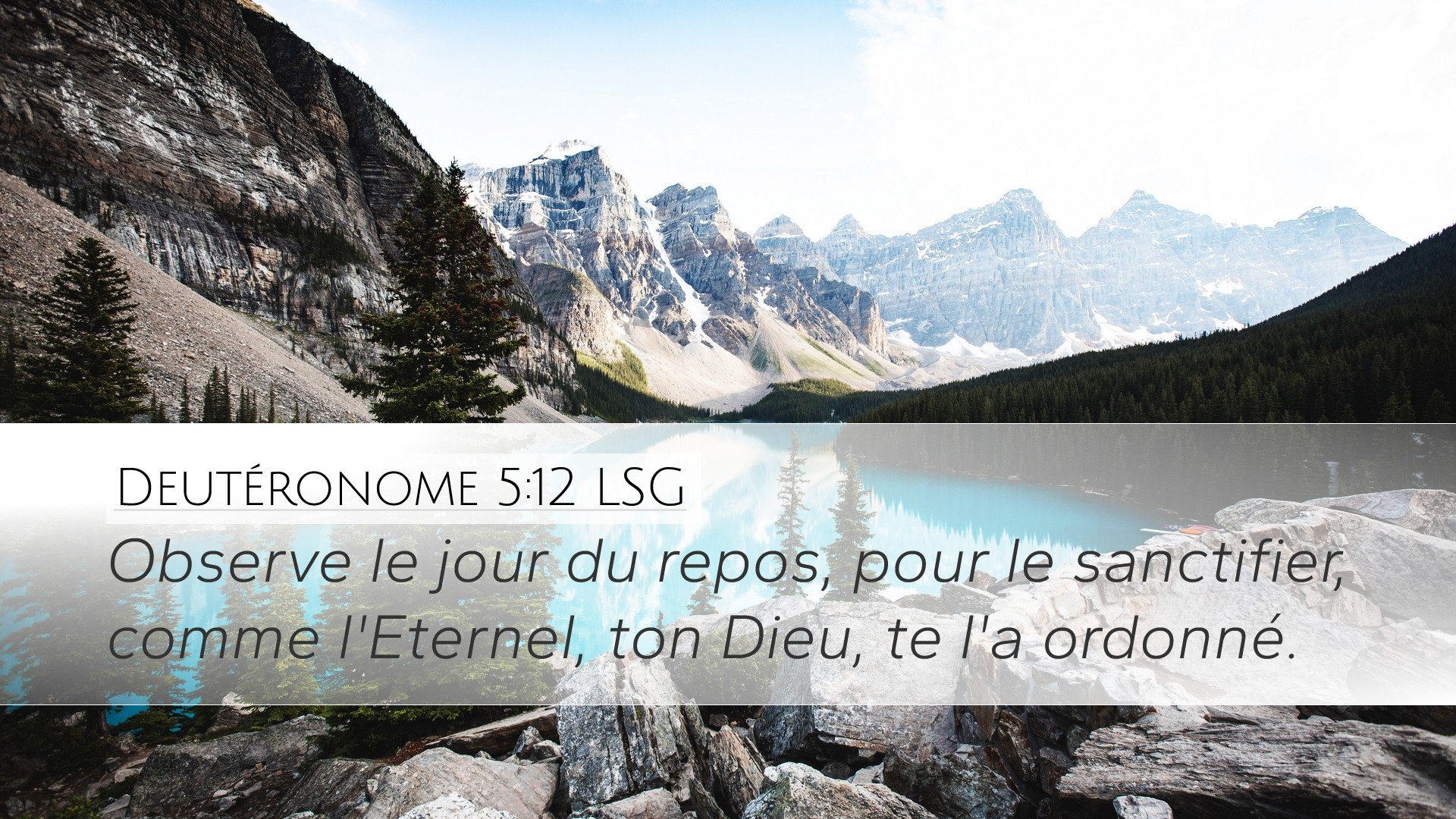 Deutéronome 5:12 LSG Desktop Wallpaper - Observe le jour du repos, pour ...