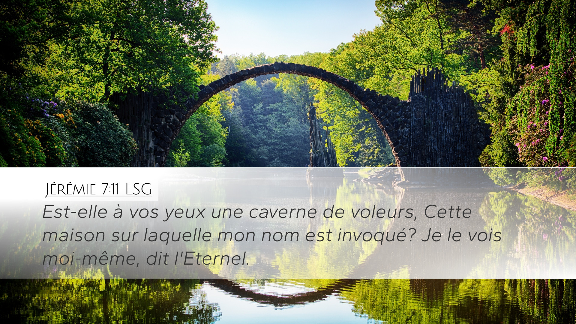 Jérémie 7:11 LSG Desktop Wallpaper - Est-elle à vos yeux une caverne de ...
