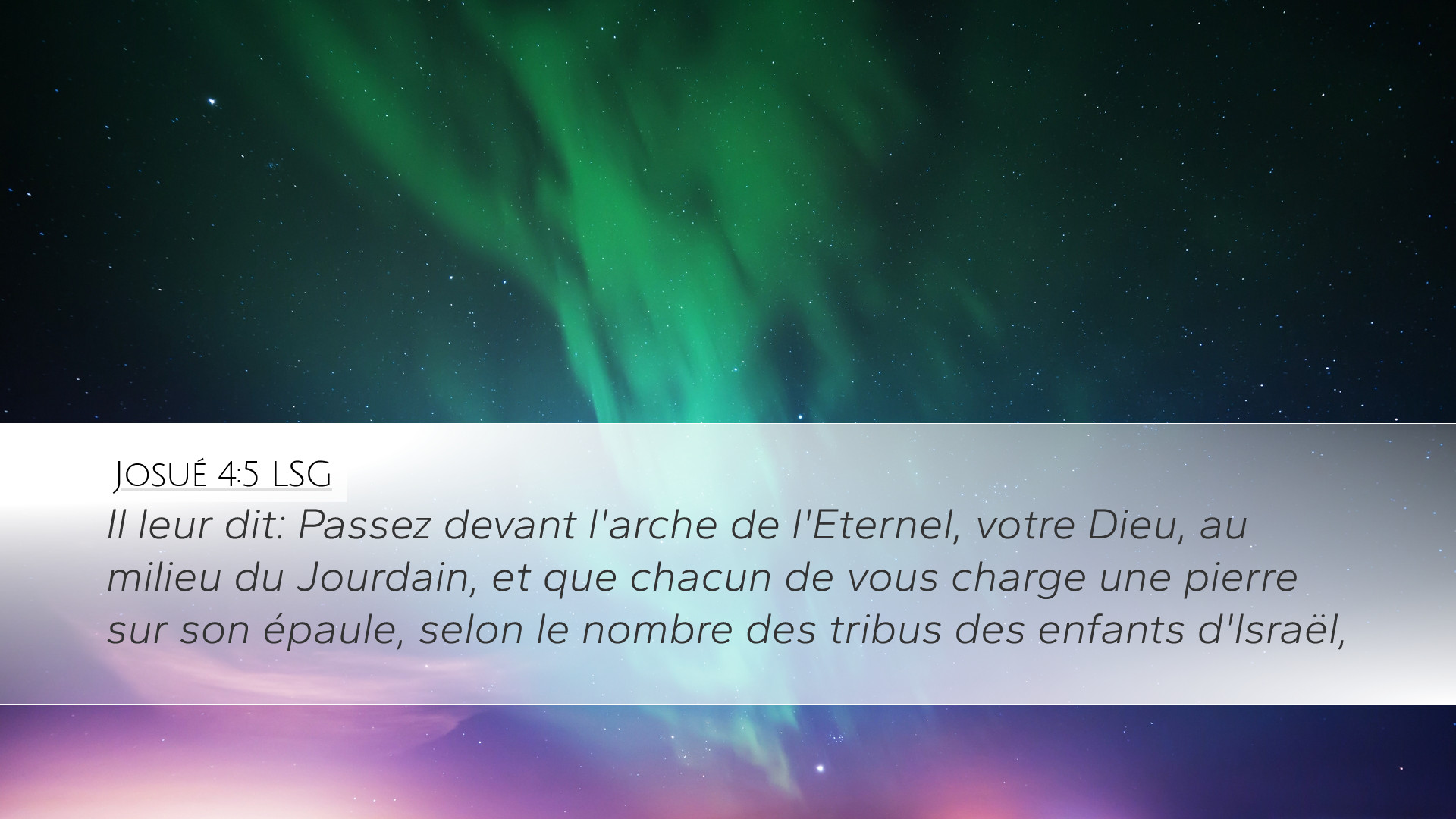 Josué 4:5 LSG Desktop Wallpaper - Il leur dit: Passez devant l'arche de ...