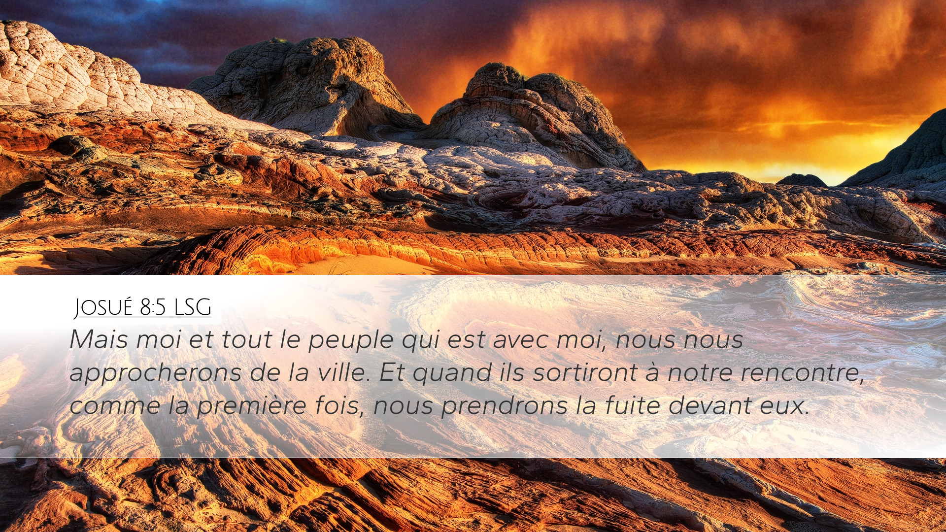 Josué 8:5 LSG Desktop Wallpaper - Mais moi et tout le peuple qui est ...