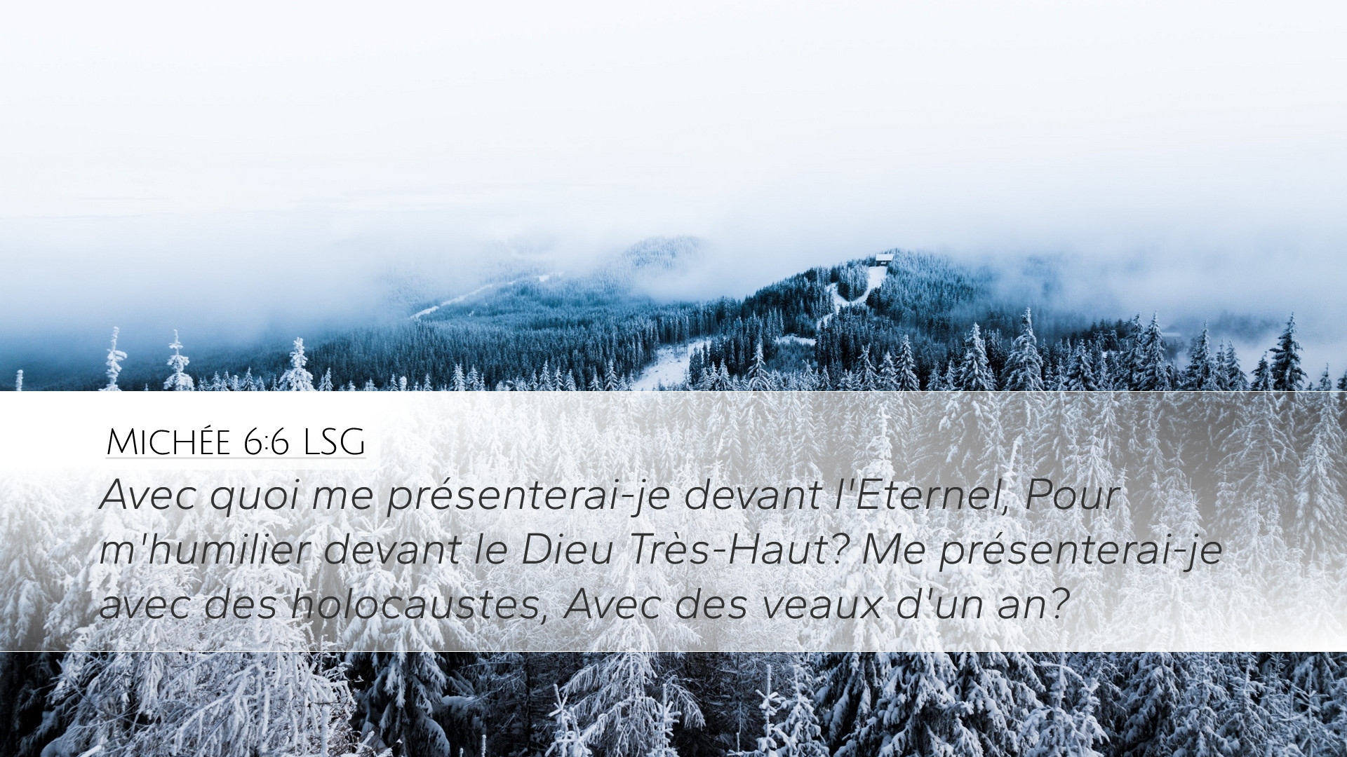 Michée 6:6 LSG Desktop Wallpaper - Avec quoi me présenterai-je devant l ...