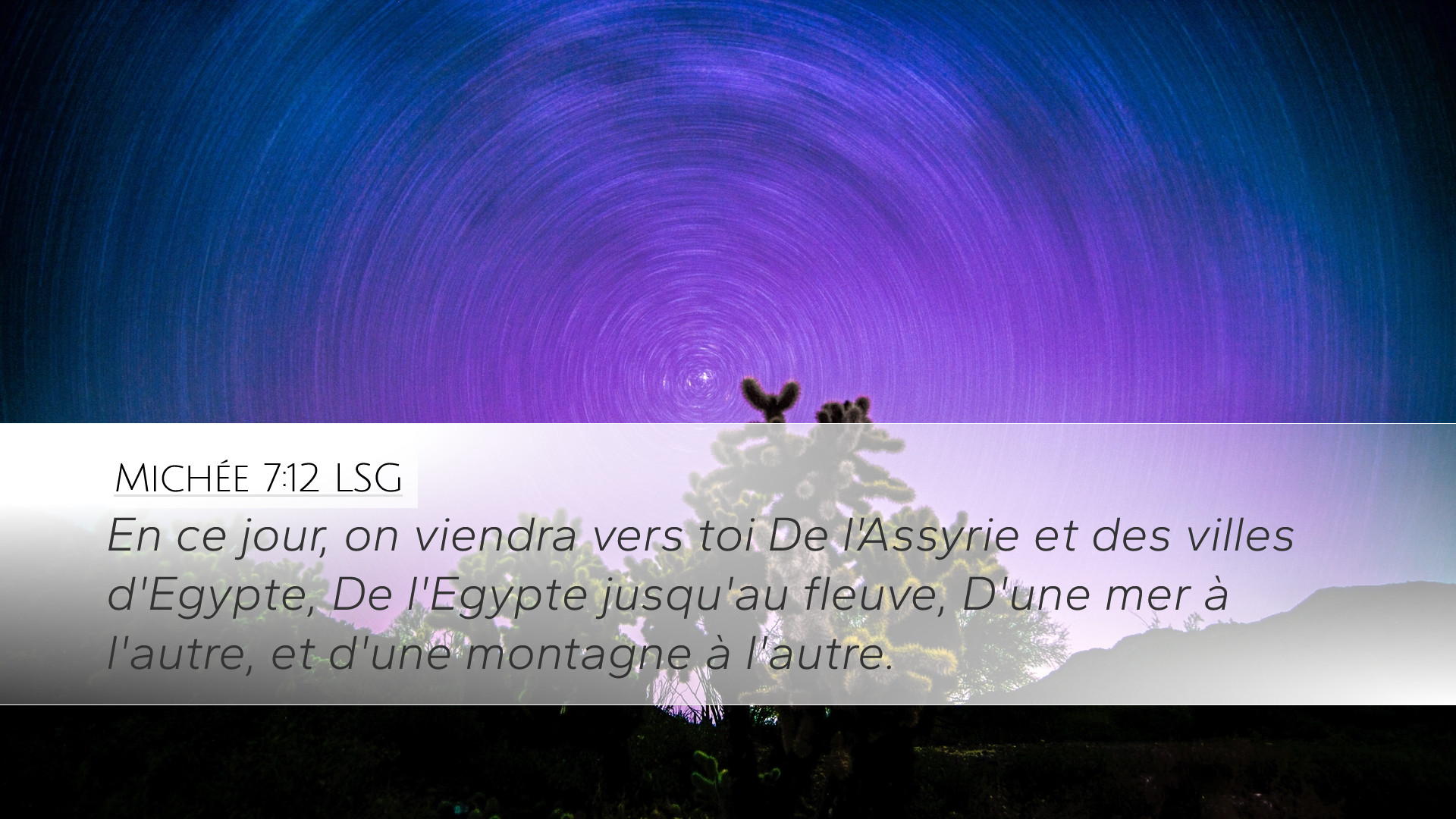 Michée 7:12 LSG Desktop Wallpaper - En ce jour, on viendra vers toi De ...