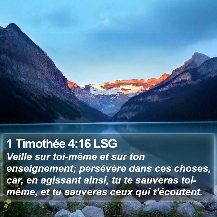 1 Timothée 4 Bible Images - 1 Timothée Chapter 4 LSG Bible Verse Pictures