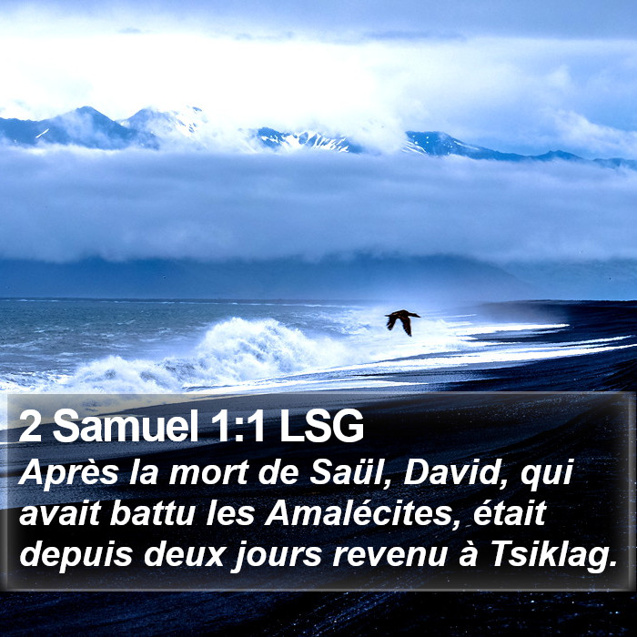 2 Samuel 1:1 LSG - Après la mort de Saül, David, qui avait battu