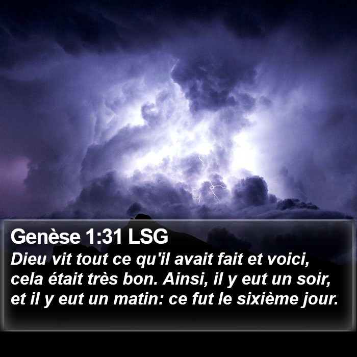 Genèse 1 Bible Images - Genèse Chapter 1 LSG Bible Verse Pictures