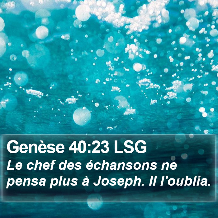 Genèse 40 Bible Images - Genèse Chapter 40 LSG Bible Verse Pictures