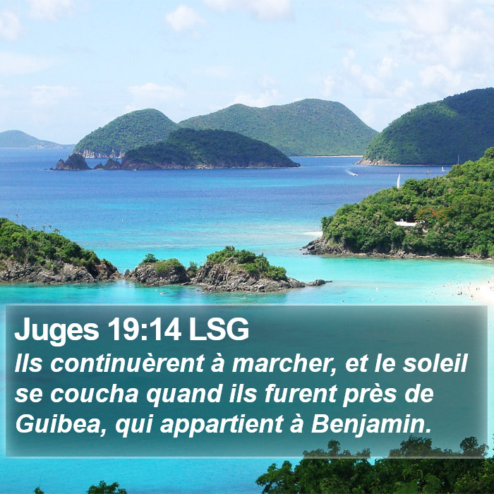 Juges 19:14 LSG - Ils continuèrent à marcher, et le soleil se