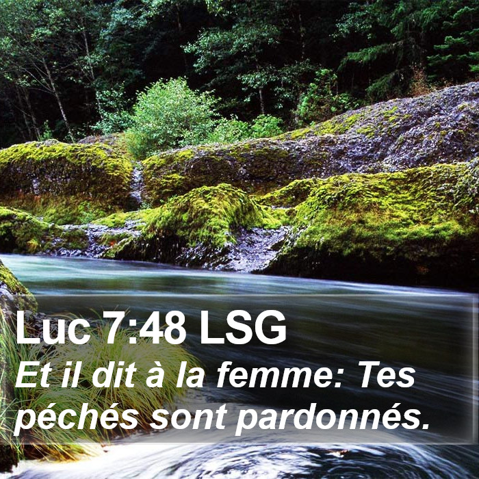 Luc 7:48 LSG - Et il dit à la femme: Tes péchés sont