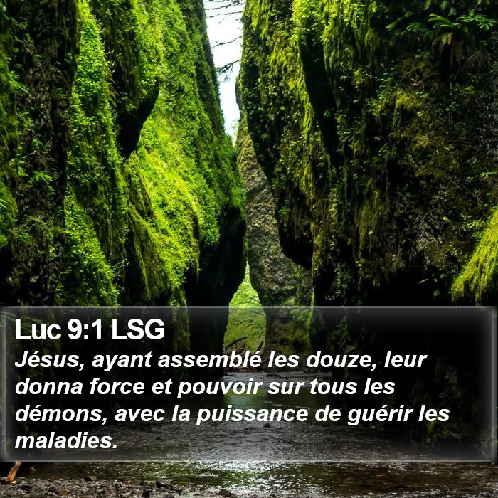 Luc 9:1 LSG - Jésus, ayant assemblé les douze, leur donna