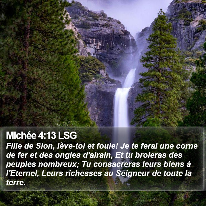 Michée 4 Bible Images - Michée Chapter 4 LSG Bible Verse Pictures