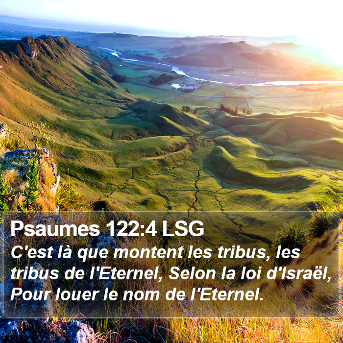 Psaumes 122:4 LSG - C'est là que montent les tribus, les tribus de