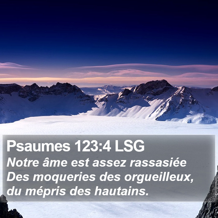 Psaumes 123 Bible Images - Psaumes Chapter 123 LSG Bible Verse Pictures