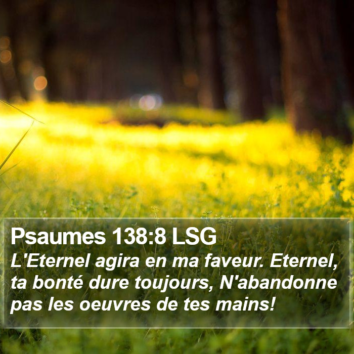 Psaumes 138 Bible Images - Psaumes Chapter 138 LSG Bible Verse Pictures
