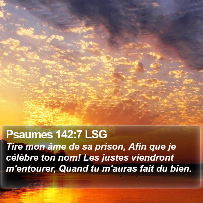 Psaumes 142 Bible Images - Psaumes Chapter 142 LSG Bible Verse Pictures