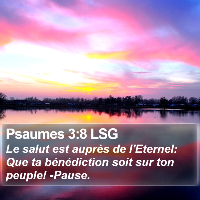 Psaumes 3 Bible Images - Psaumes Chapter 3 LSG Bible Verse Pictures
