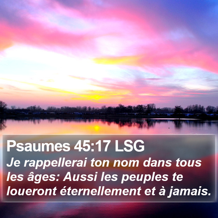 Psaumes 45 Bible Images - Psaumes Chapter 45 LSG Bible Verse Pictures