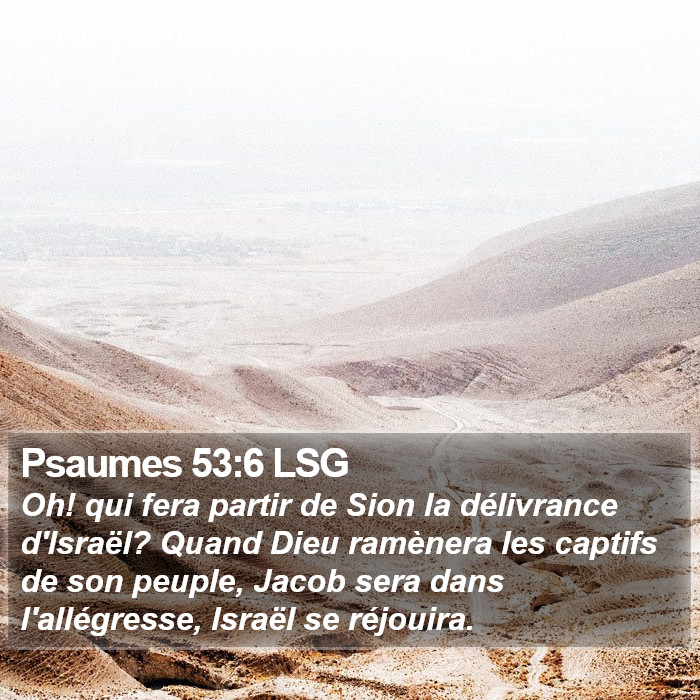 Psaumes 53 Bible Images - Psaumes Chapter 53 LSG Bible Verse Pictures