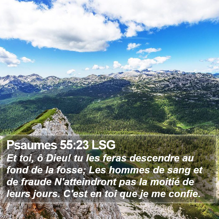 Psaumes 55 Bible Images - Psaumes Chapter 55 LSG Bible Verse Pictures