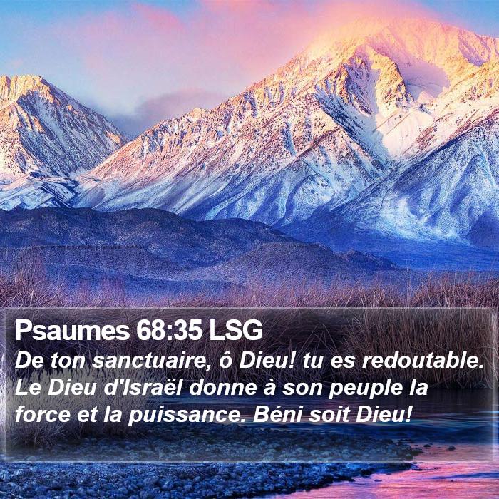 Psaumes 68 Bible Images - Psaumes Chapter 68 LSG Bible Verse Pictures