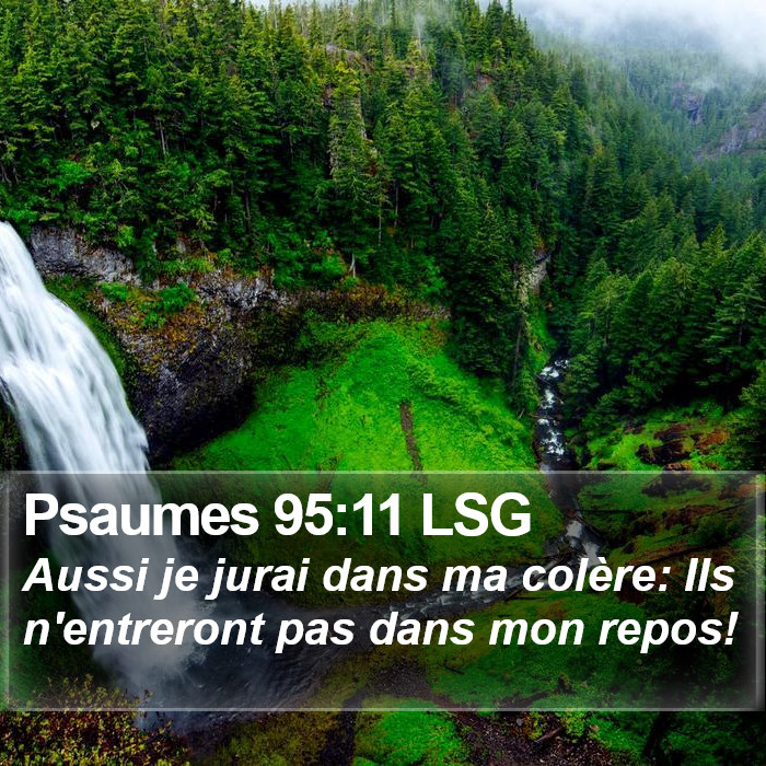Psaumes 95 Bible Images - Psaumes Chapter 95 LSG Bible Verse Pictures