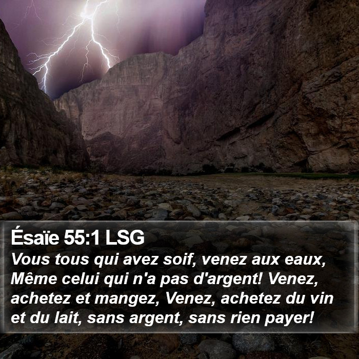  sa e 55 1 LSG Vous Tous Qui Avez Soif Venez Aux Eaux M me