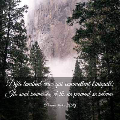 Psaumes 36:12 LSG - Déjà tombent ceux qui commettent l'iniquité;